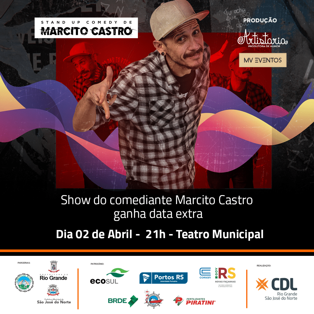 Show do comediante Marcito Castro ganha sessão extra - Festimar